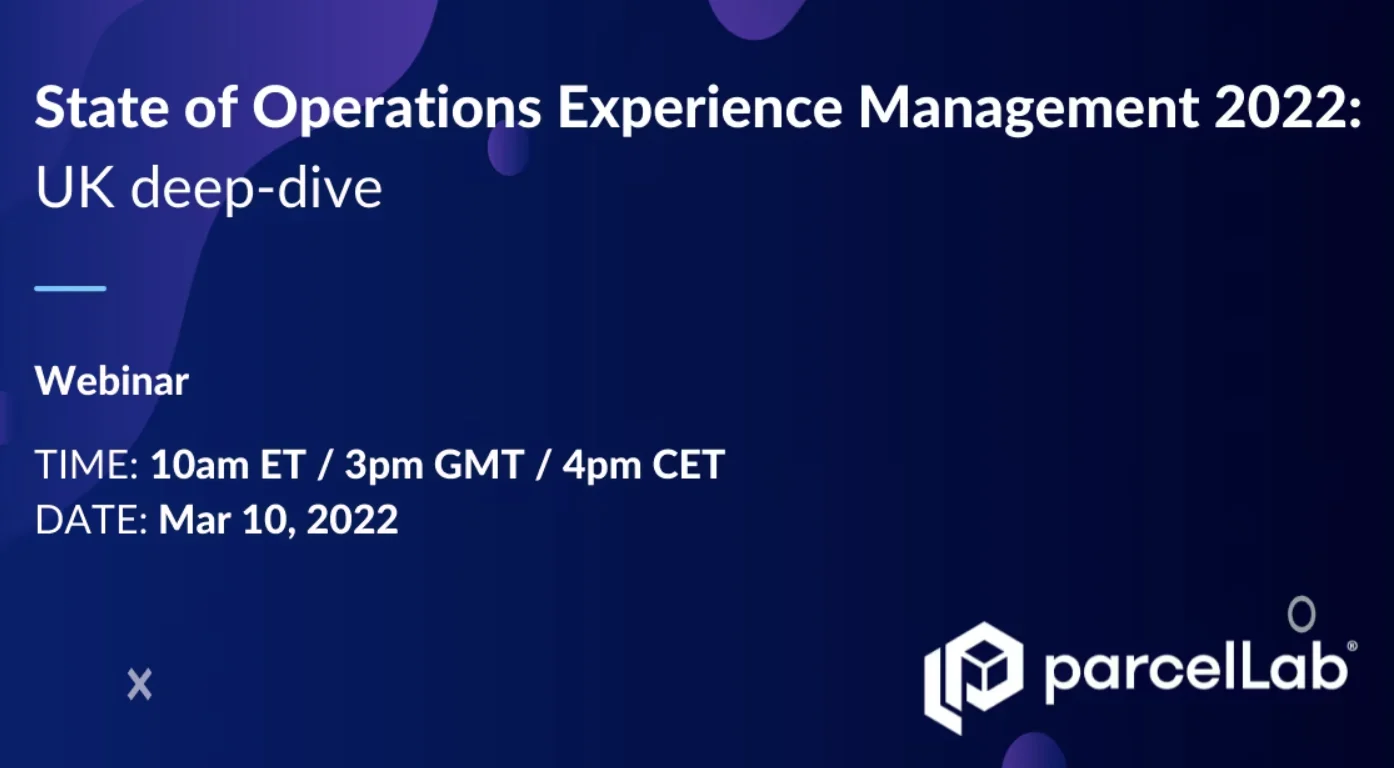 UK Webinar : market comparisons and results for the UK region - parcelLab